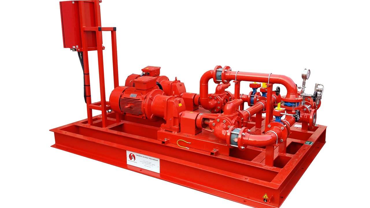 Foam Pumps skids Skid assembly on frame with pipe, valves, electricity ...