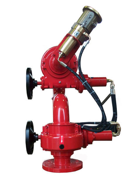 Foam fixed Hydraulic remote controlled fire monitors with foam self ...